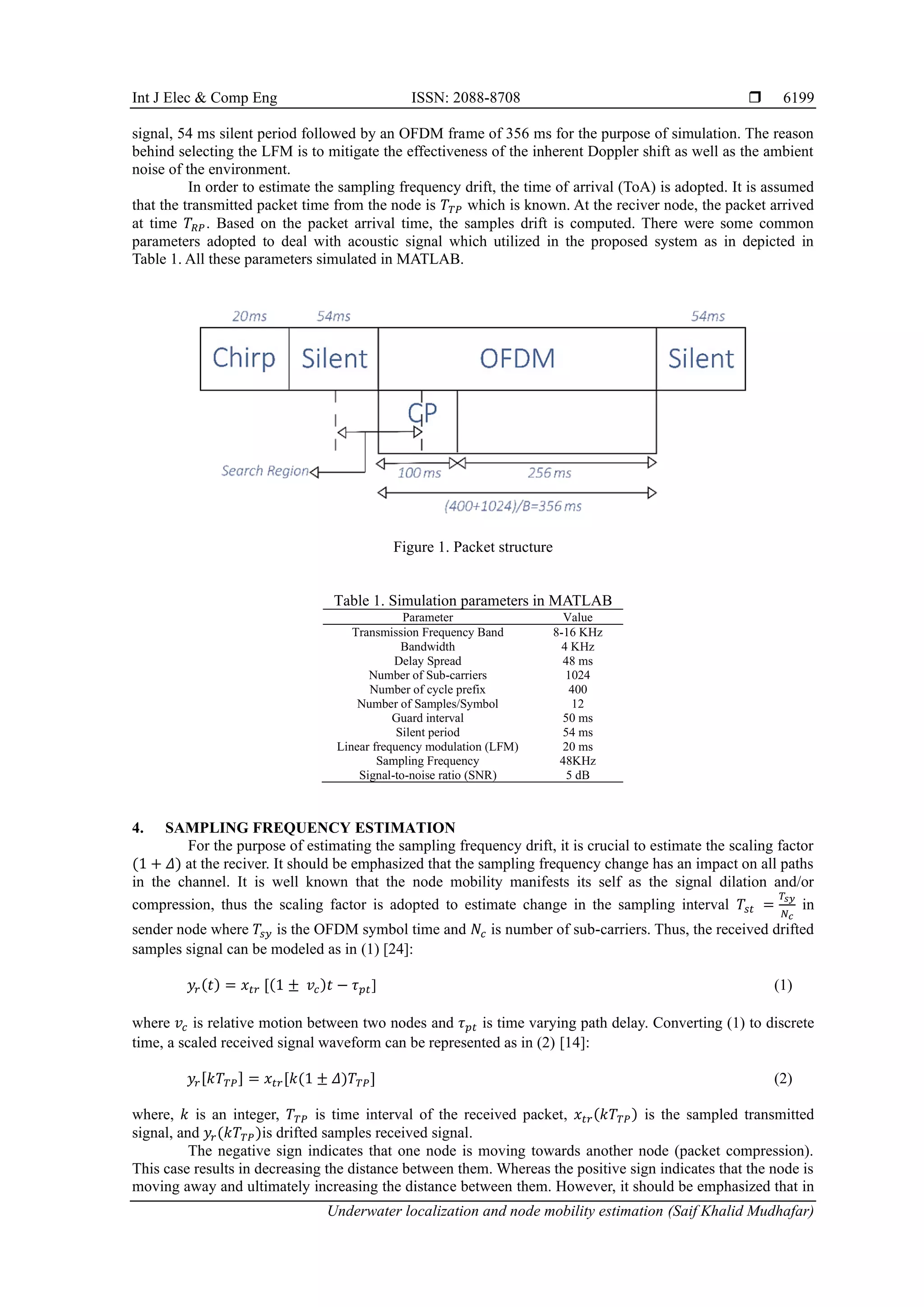 Underwater localization and node mobility estimation | PDF
