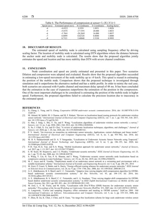 Underwater localization and node mobility estimation | PDF