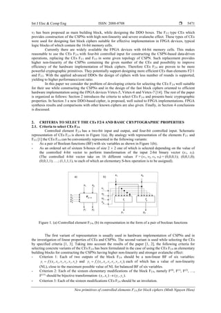 New primitives of controlled elements F 2/4 for block ciphers | PDF
