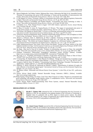 Electrical power generation through concentrated solar technology for ...