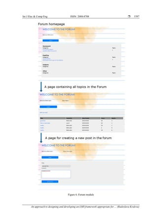 An approach to designing and developing an LMS framework appropriate ...