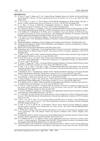 Novel Scheme for Minimal Iterative PSO Algorithm for Extending Network Lifetime of Wireless ...