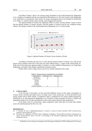 Scalability Aware Energy Consumption and Dissipation Models for Wireless Sensor Networks | PDF