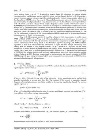 Performance analysis of adaptive filter channel estimated MIMO OFDM communication system | PDF