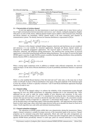 Performance analysis of adaptive filter channel estimated MIMO OFDM communication system | PDF