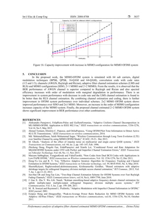Performance analysis of adaptive filter channel estimated MIMO OFDM communication system | PDF