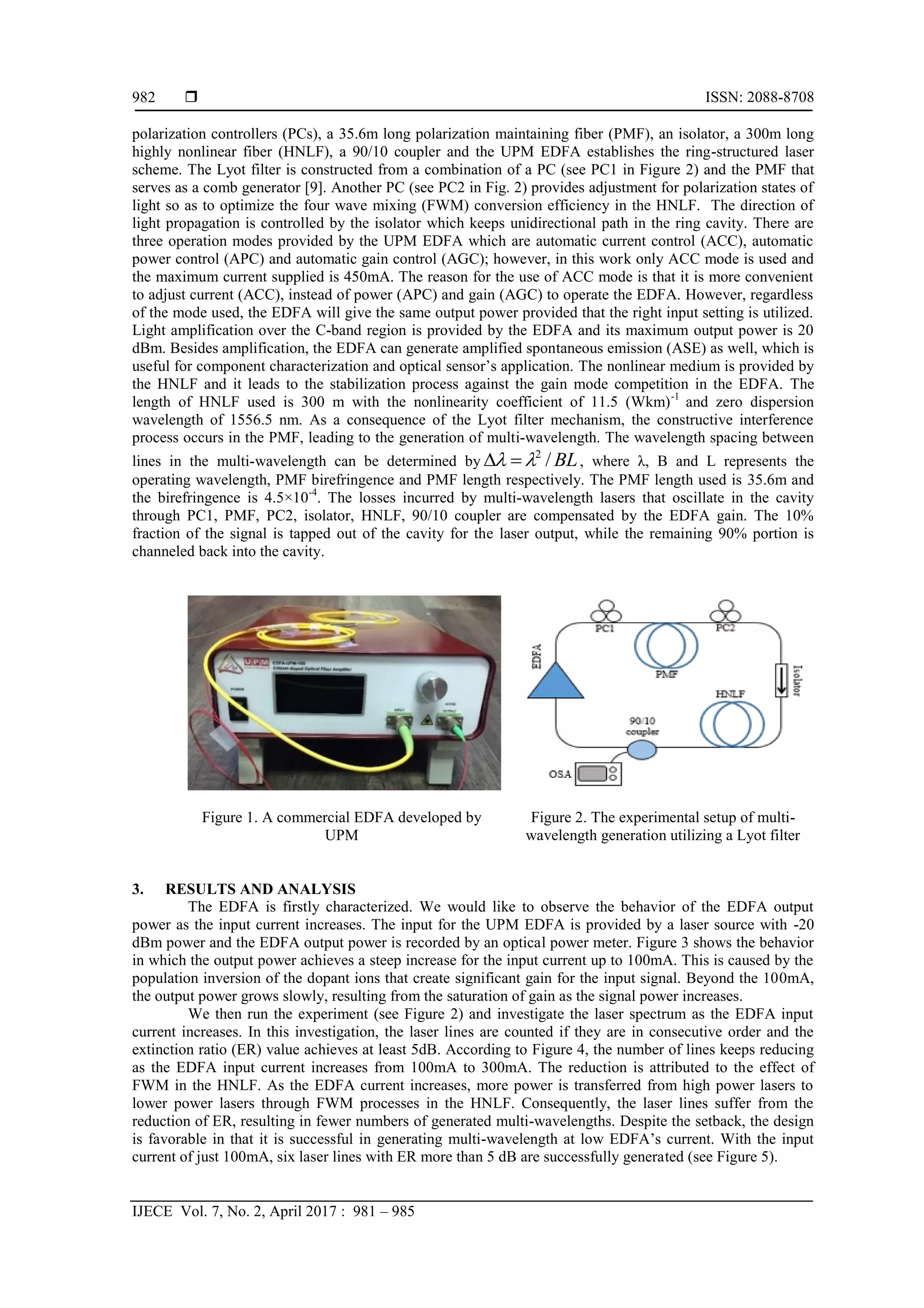 Lyot-based Multi-Wavelength Fiber Laser | PDF