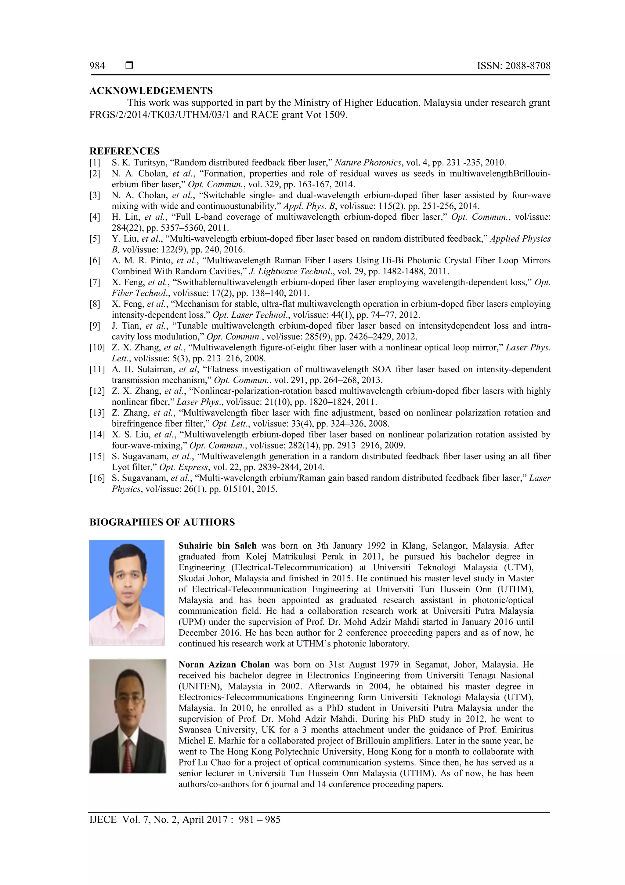 Lyot-based Multi-Wavelength Fiber Laser | PDF