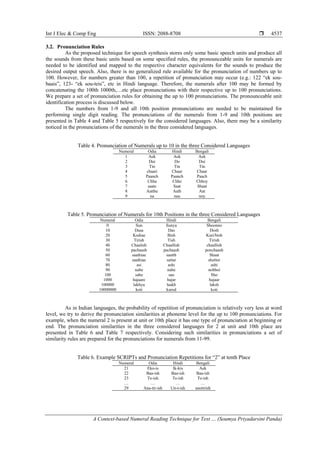A Context-based Numeral Reading Technique for Text to Speech Systems | PDF | Digital Audio ...