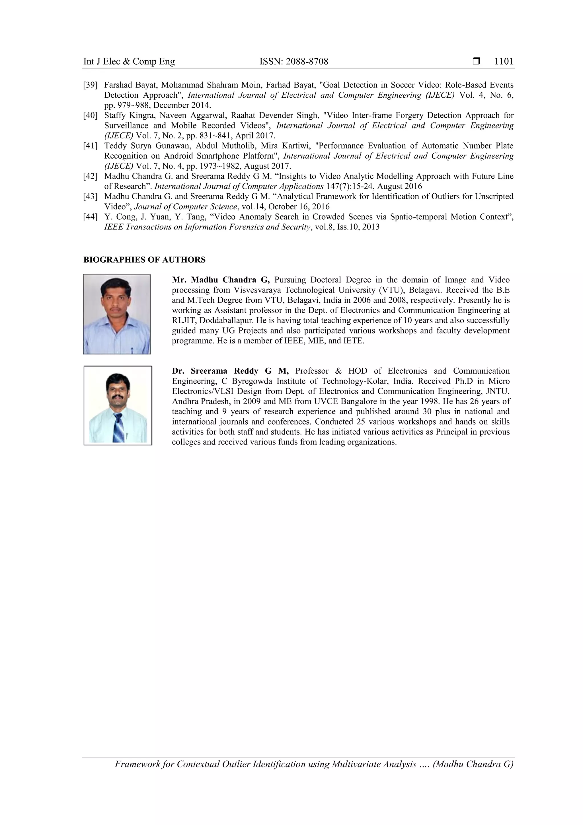 Framework For Contextual Outlier Identification Using Multivariate