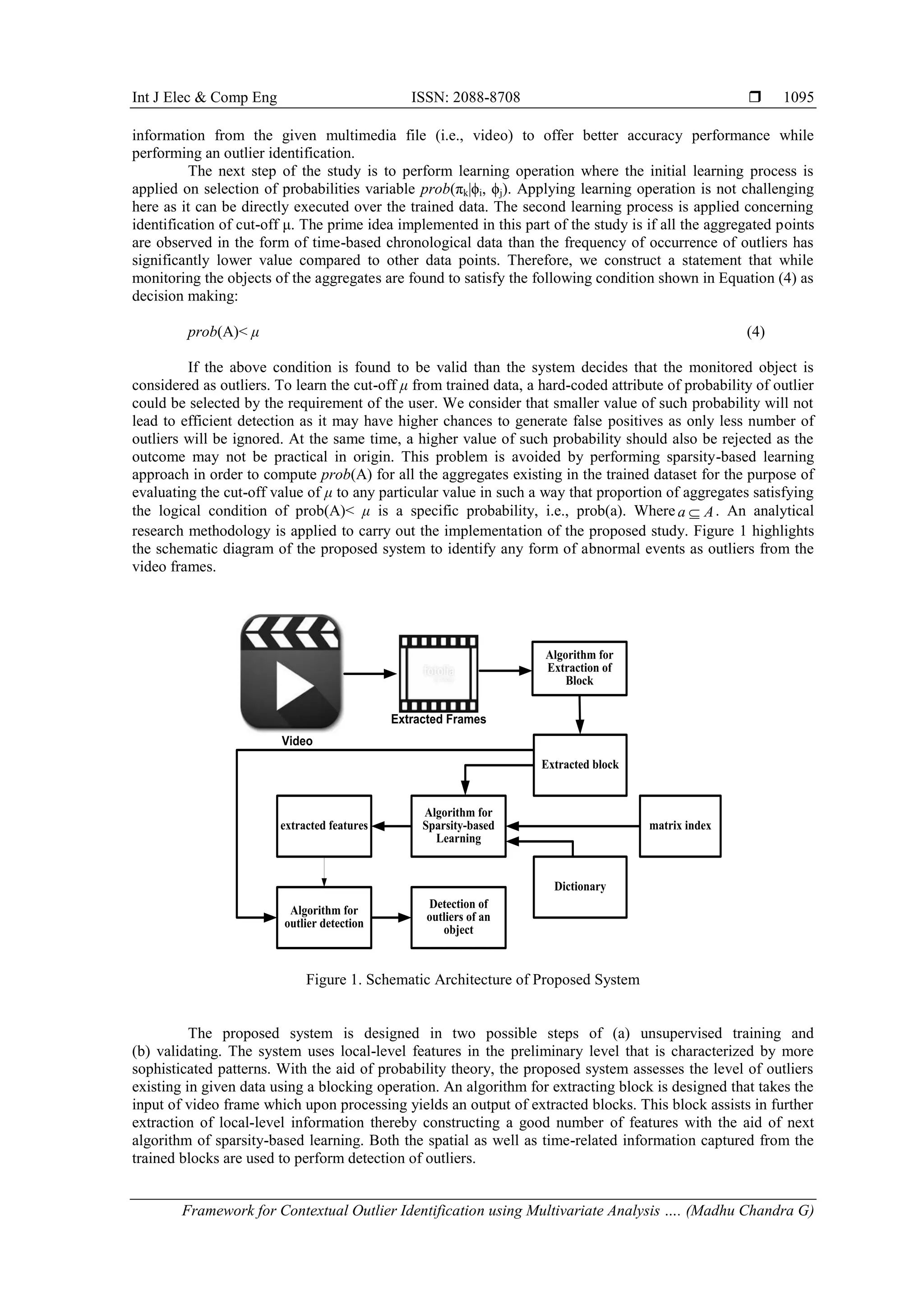 Framework For Contextual Outlier Identification Using Multivariate