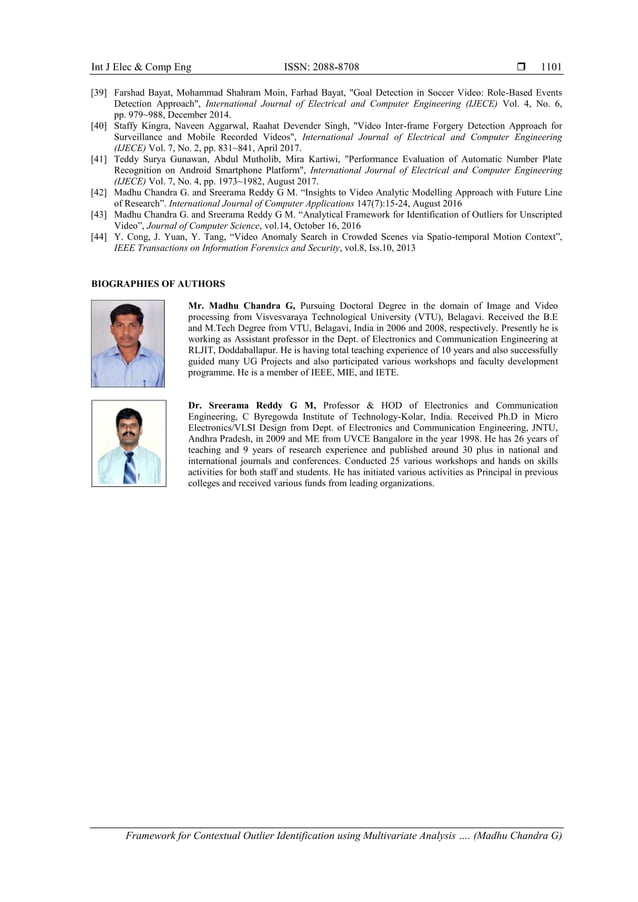 Framework for Contextual Outlier Identification using Multivariate Analysis approach and ...