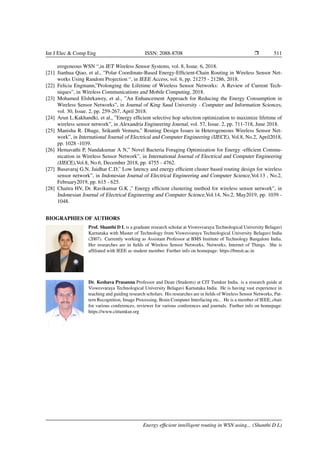 Energy efﬁcient intelligent routing in WSN using dominant genetic ...
