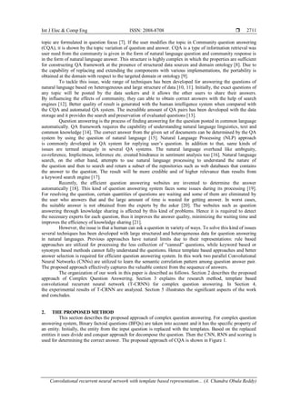 Convolutional recurrent neural network with template based representation for complex question ...