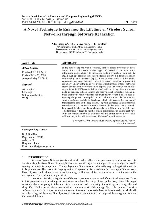 A Novel Technique to Enhance the Lifetime of Wireless Sensor Networks through Software ...