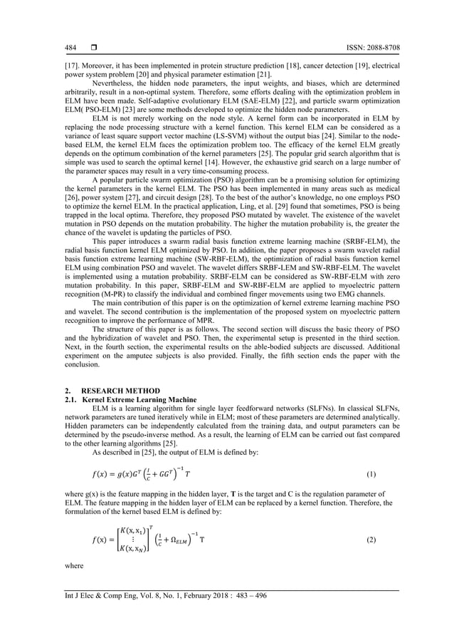 Optimized Kernel Extreme Learning Machine for Myoelectric Pattern ...