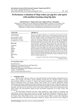 Performance evaluation of Map-reduce jar pig hive and spark with ...