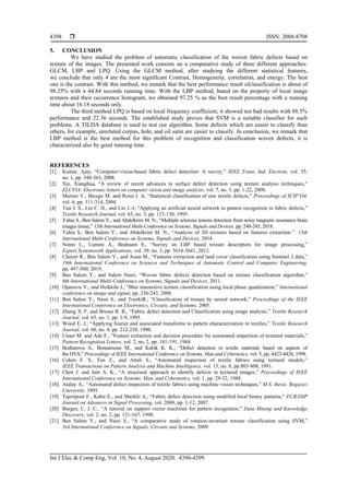 Texture classification of fabric defects using machine learning | PDF