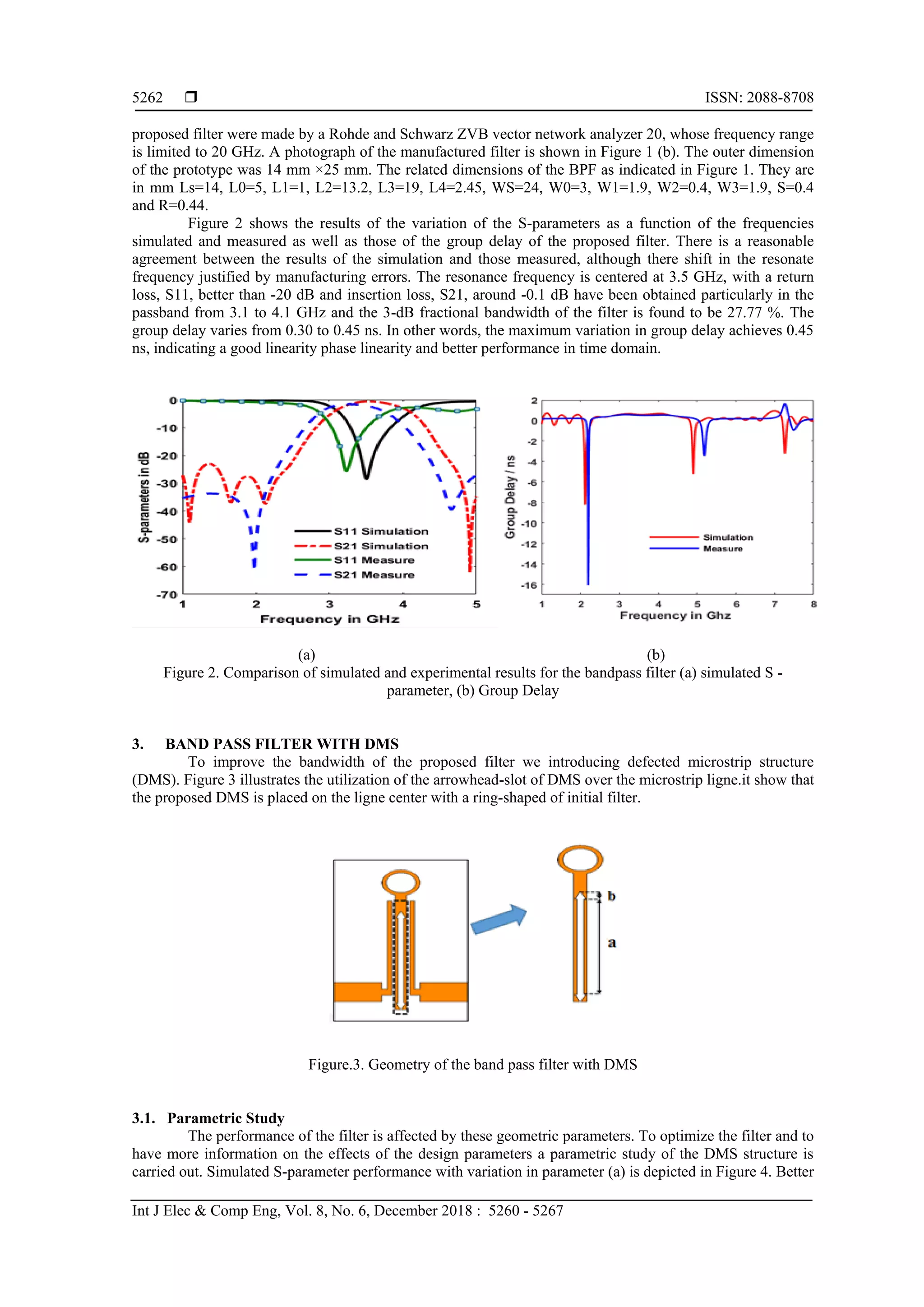 Enhanced Bandwidth Of Band Pass Filter Using A Defected Microstrip Structure For Wideband