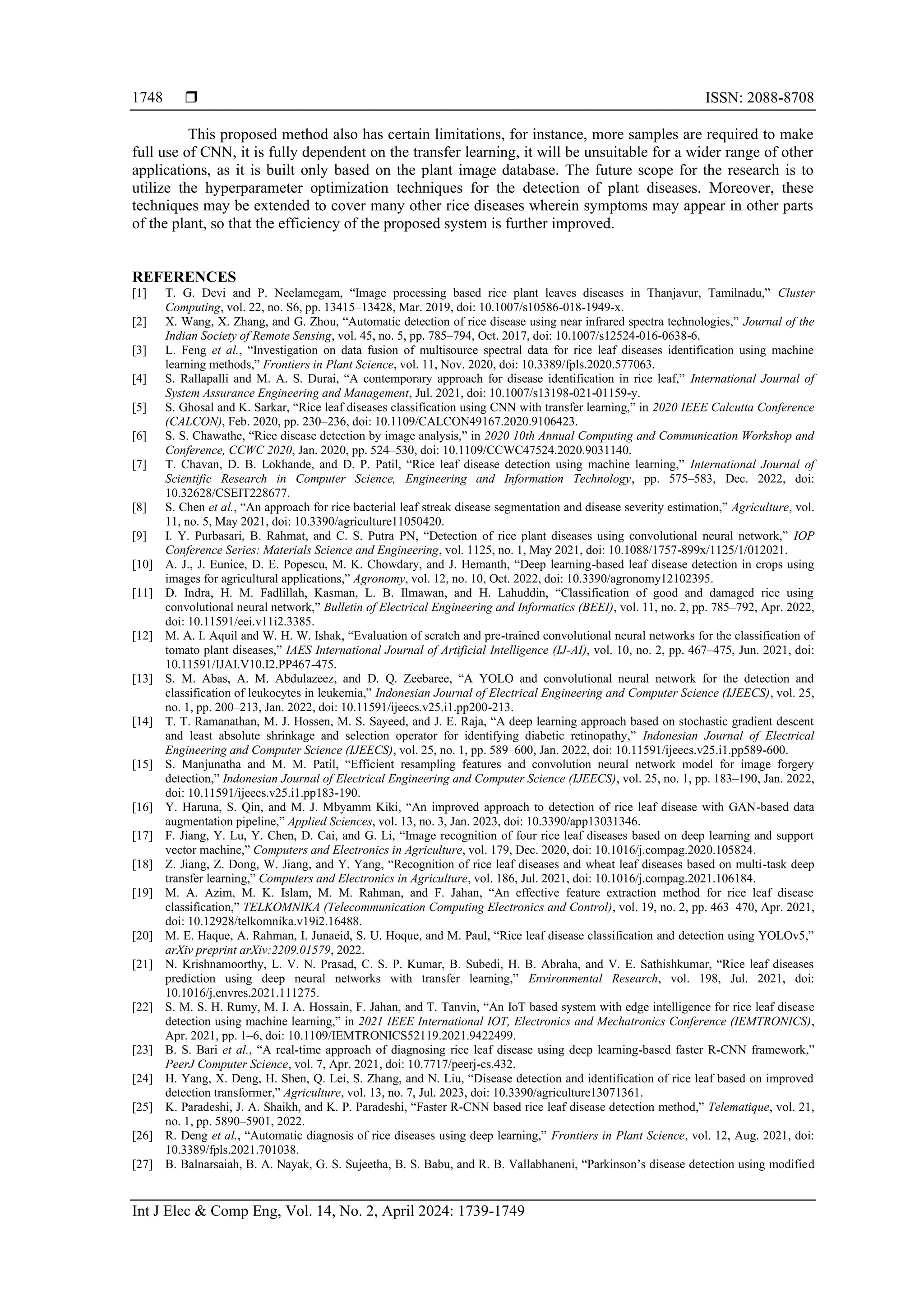Detection of diseases in rice leaf using convolutional neural network ...