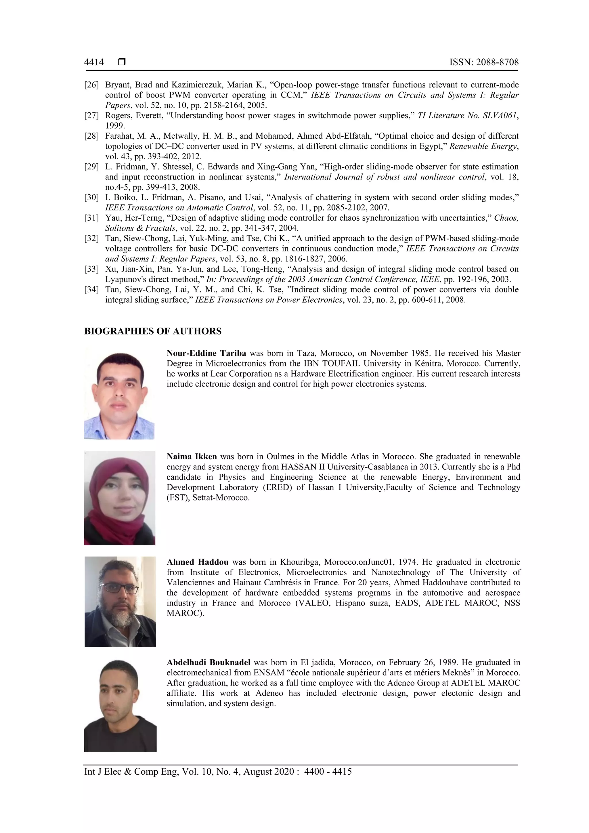 Integral sliding-mode controller for maximum power point tracking in the grid-connected ...