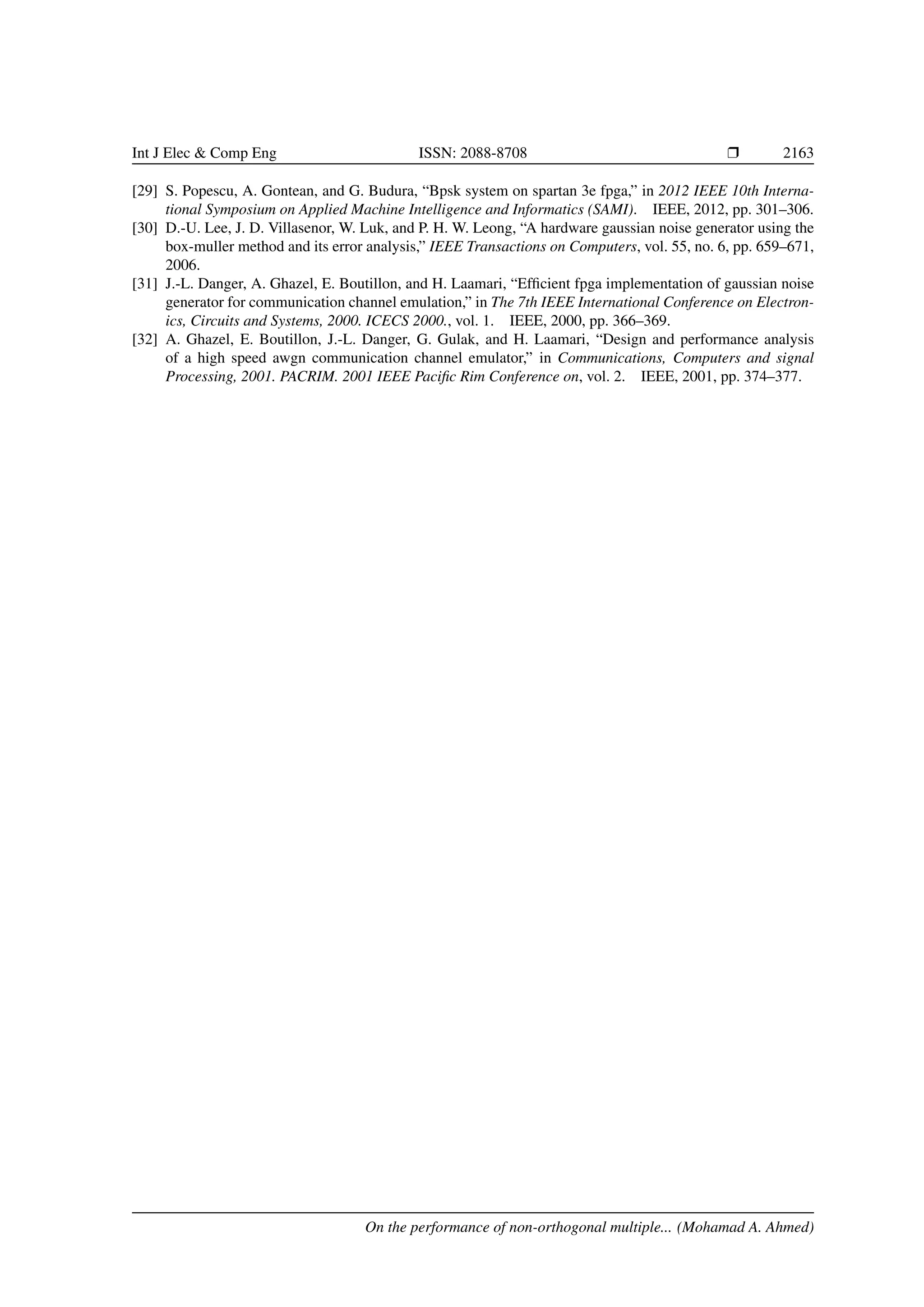 On The Performance Of Non Orthogonal Multiple Access Noma Using Fpga