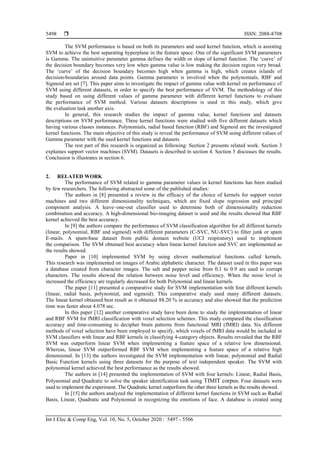 The effect of gamma value on support vector machine performance with different kernels | PDF