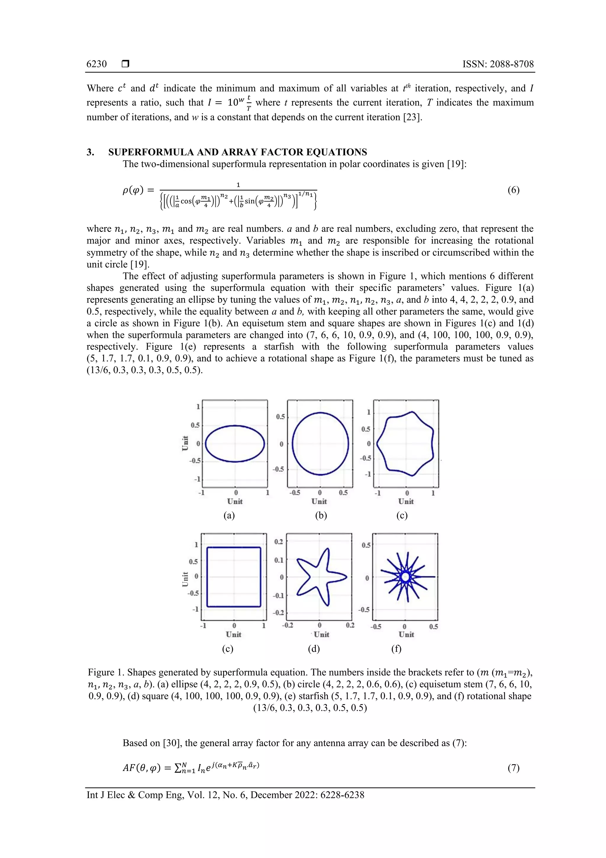 Synthesis of new antenna arrays with arbitrary geometries based on the superformula | PDF