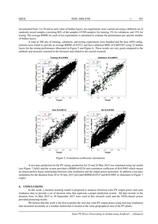 Solar Photovoltaic Power Forecasting in Jordan using Artiﬁcial Neural ...