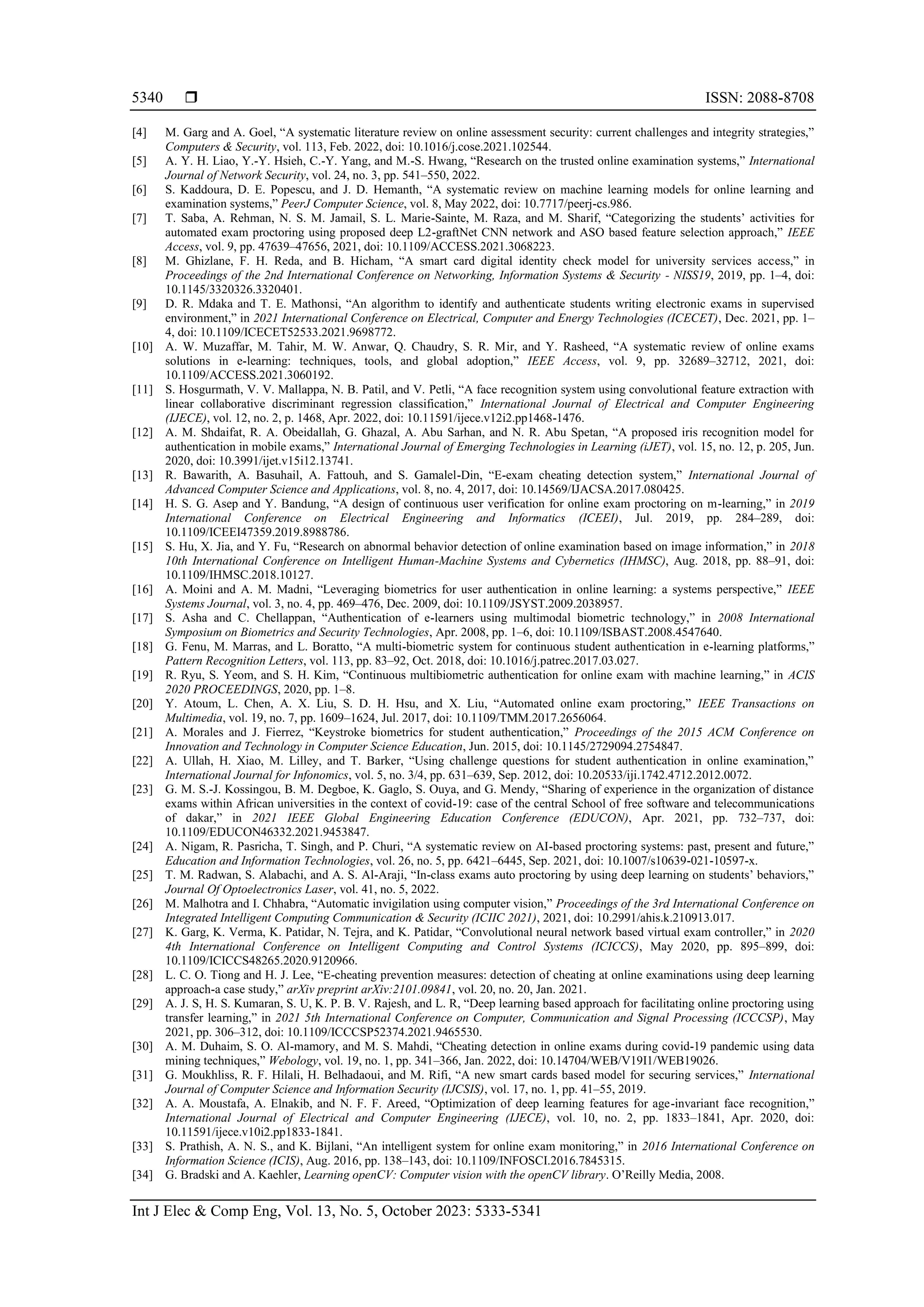 Intelligent solution for automatic online exam monitoring | PDF