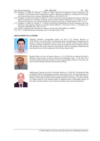 A UML Profile for Security and Code Generation | PDF