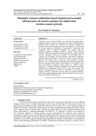 Maximize resource utilization based channel access model with presence ...