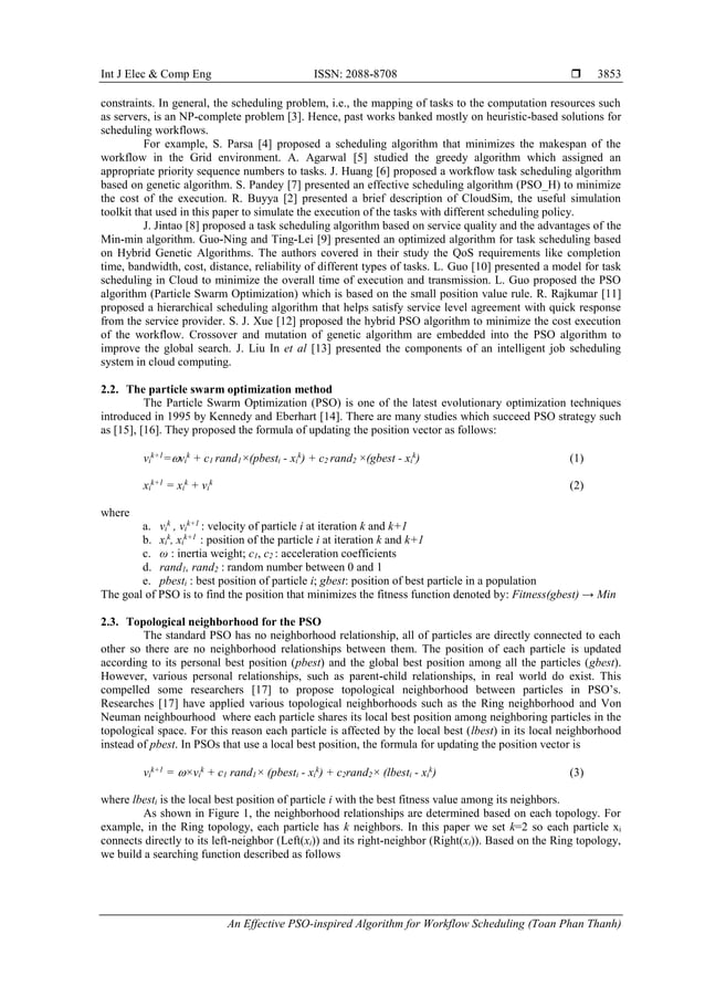 An Effective PSO-inspired Algorithm for Workflow Scheduling | PDF