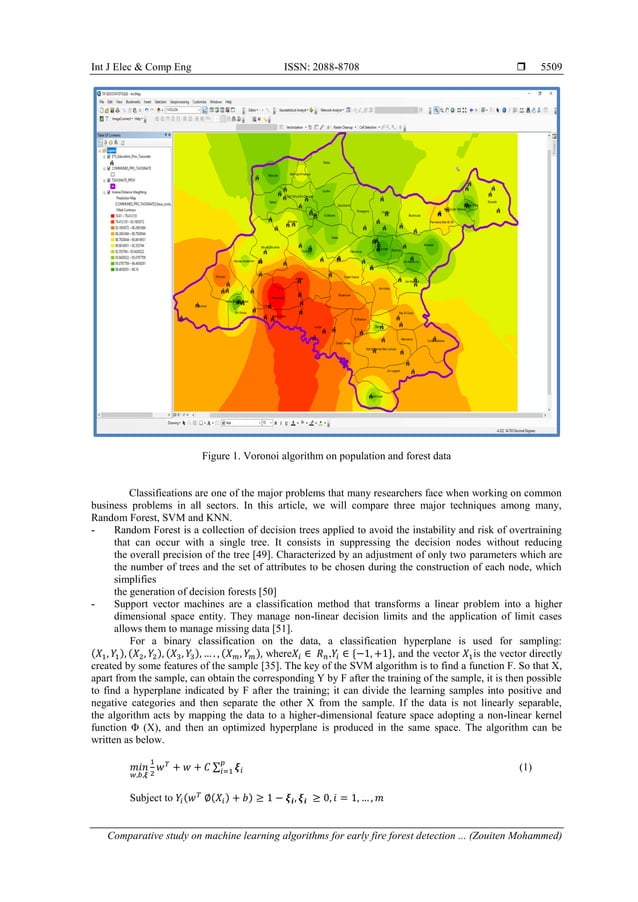 Comparative study on machine learning algorithms for early fire forest detection system using ...