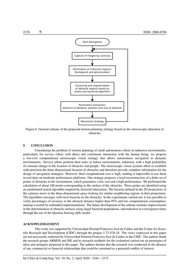 Obstacle detection for autonomous systems using stereoscopic images and bacterial behaviour | PDF