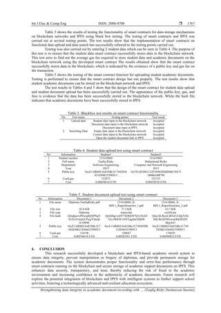 Strengthening data integrity in academic document recording with blockchain and InterPlanetary ...