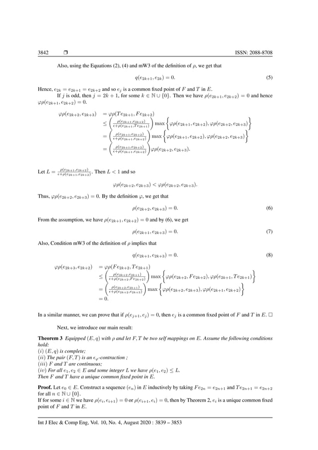 -contraction and some ﬁxed point results via modiﬁed !-distance mappings in the frame of ...