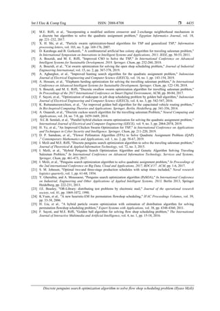 Discrete penguins search optimization algorithm to solve flow shop scheduling problem | PDF