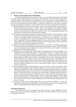 Swarm robotics : Design and implementation | PDF