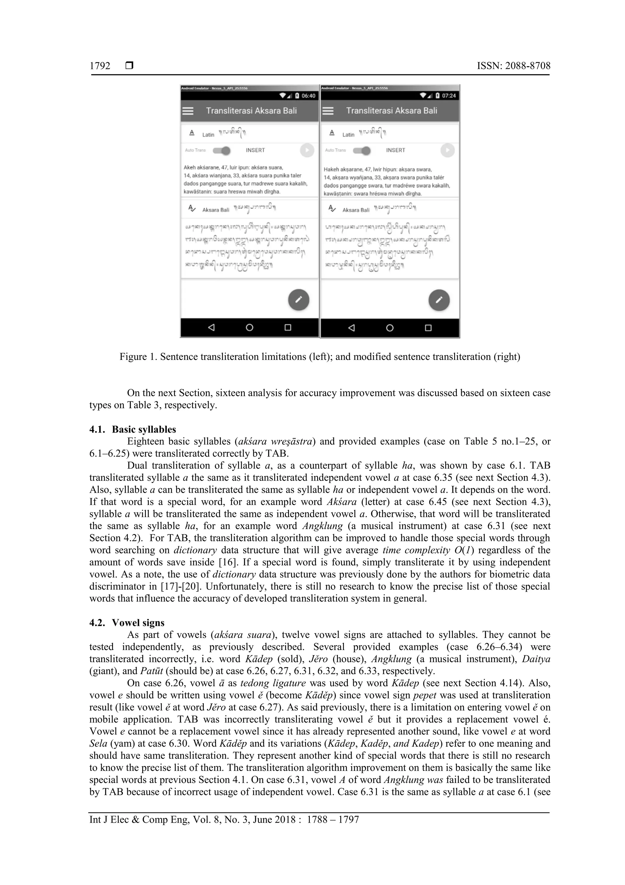 Accuracy Analysis of Latin-to-Balinese Script Transliteration Method | PDF
