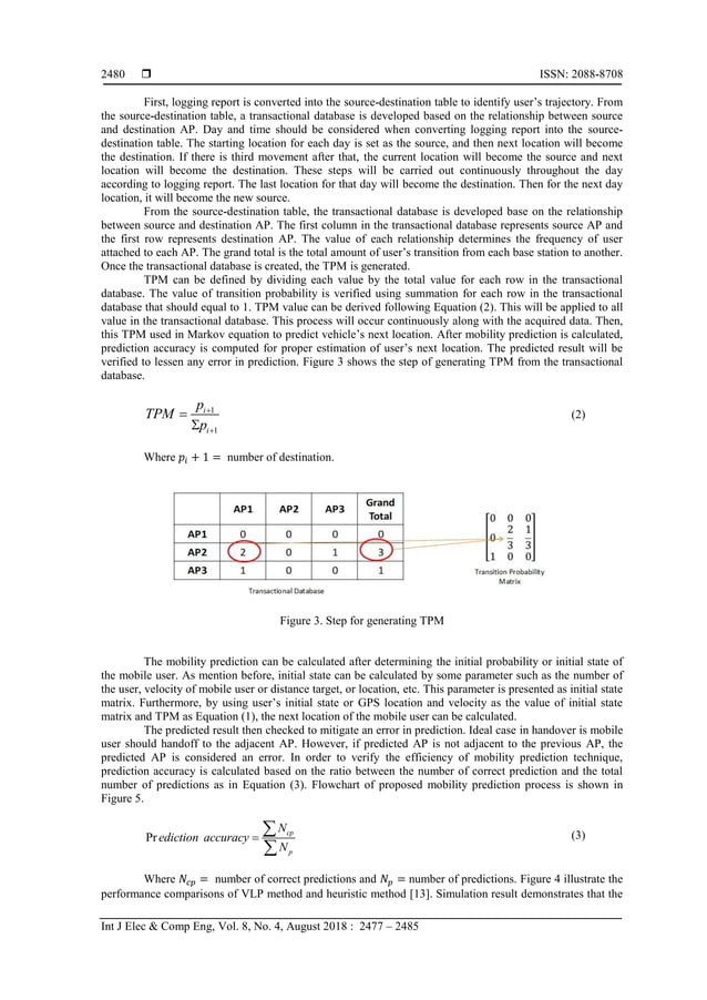 Handover Algorithm based VLP using Mobility Prediction Database for Vehicular Network | PDF ...