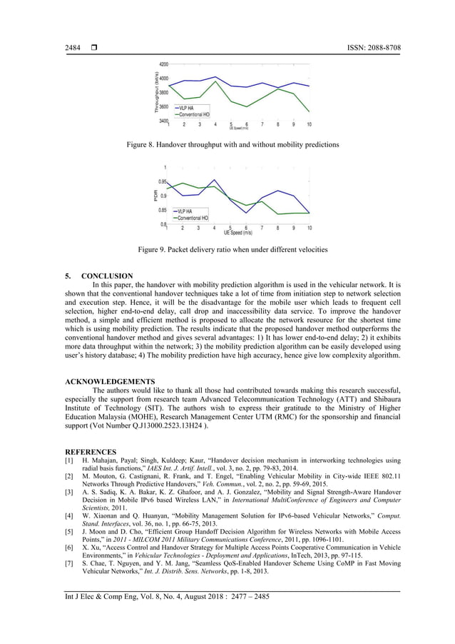 Handover Algorithm based VLP using Mobility Prediction Database for Vehicular Network | PDF ...