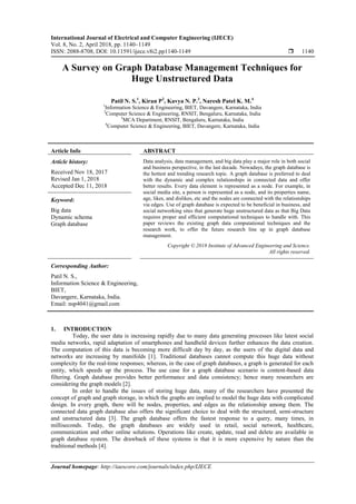 A Survey on Graph Database Management Techniques for Huge Unstructured ...