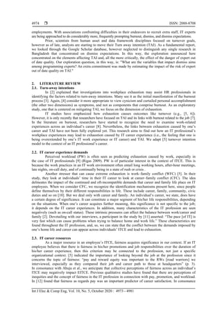 Modelling turn away intention of information technology professionals ...