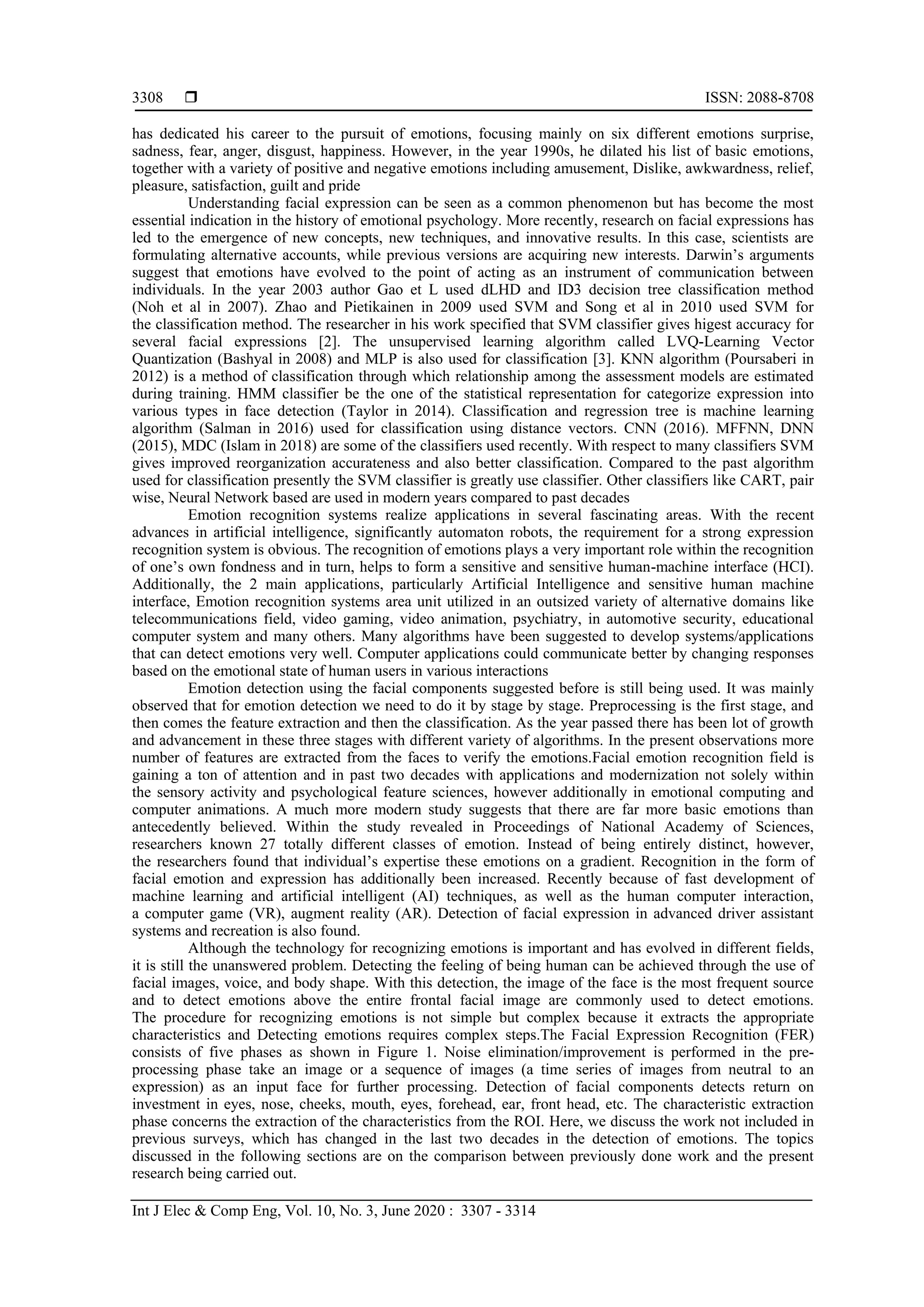 Analysis on techniques used to recognize and identifying the Human ...