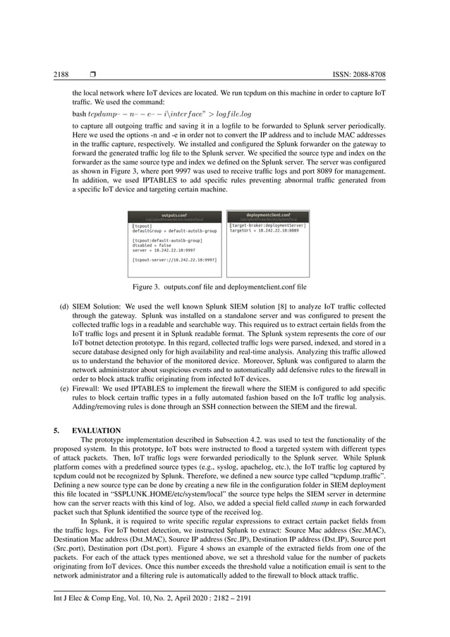 Siem Based Detection And Mitigation Of Iot Botnet Ddos Attacks Pdf