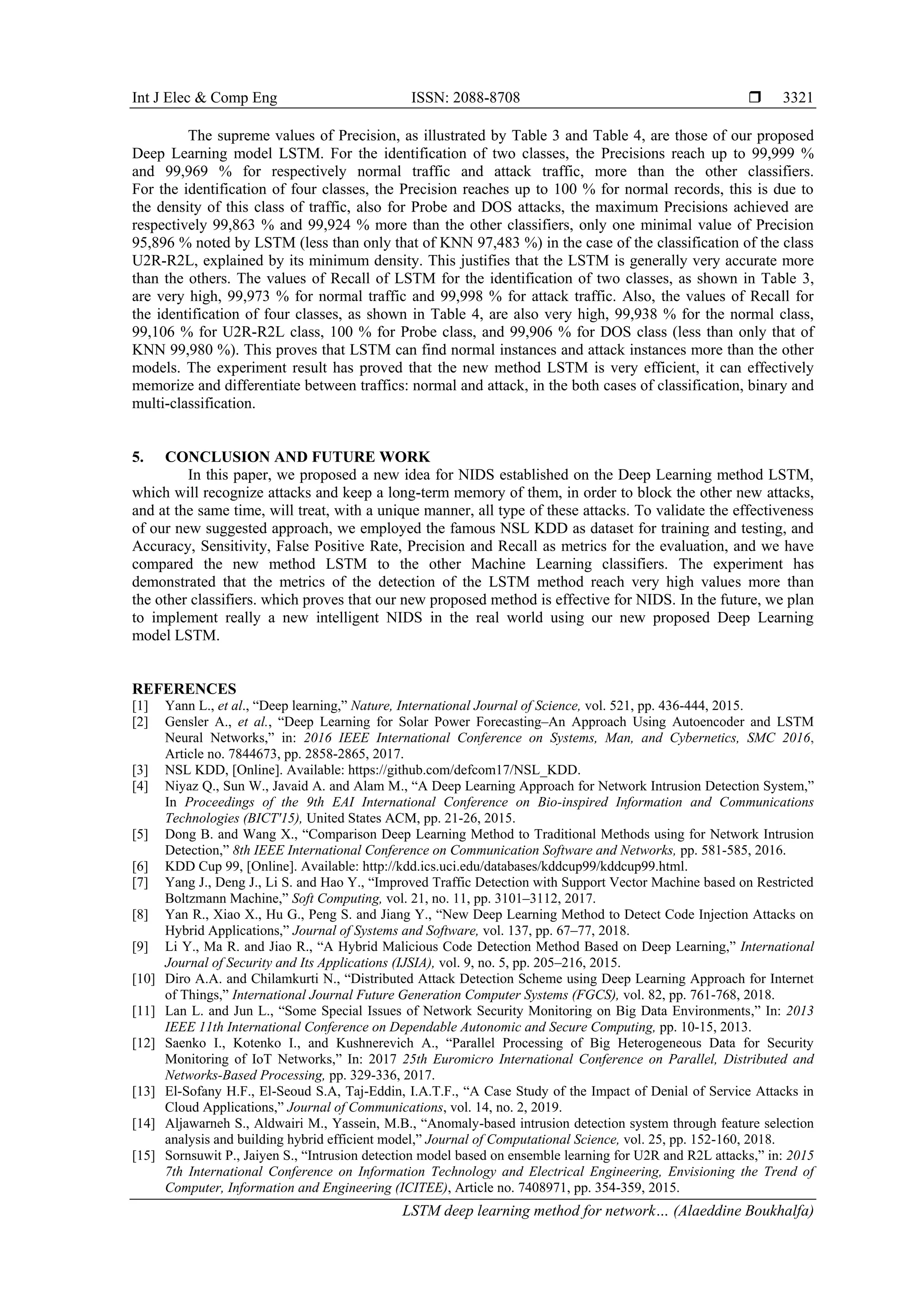 LSTM deep learning method for network intrusion detection system | PDF | Internet | Computing