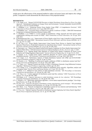 Moth Flame Optimization Method for Unified Power Quality Conditioner Allocation | PDF