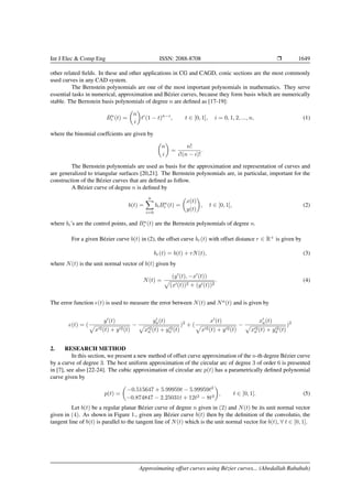 Approximating offset curves using B ´ ezier curves with high accuracy | PDF