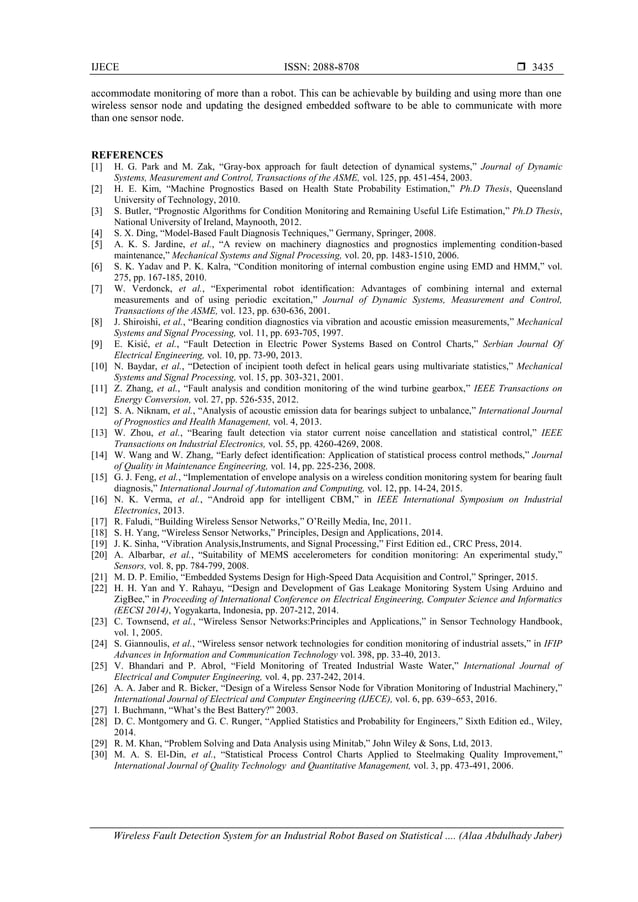 Wireless Fault Detection System For An Industrial Robot Based On Statistical Control Chart Pdf